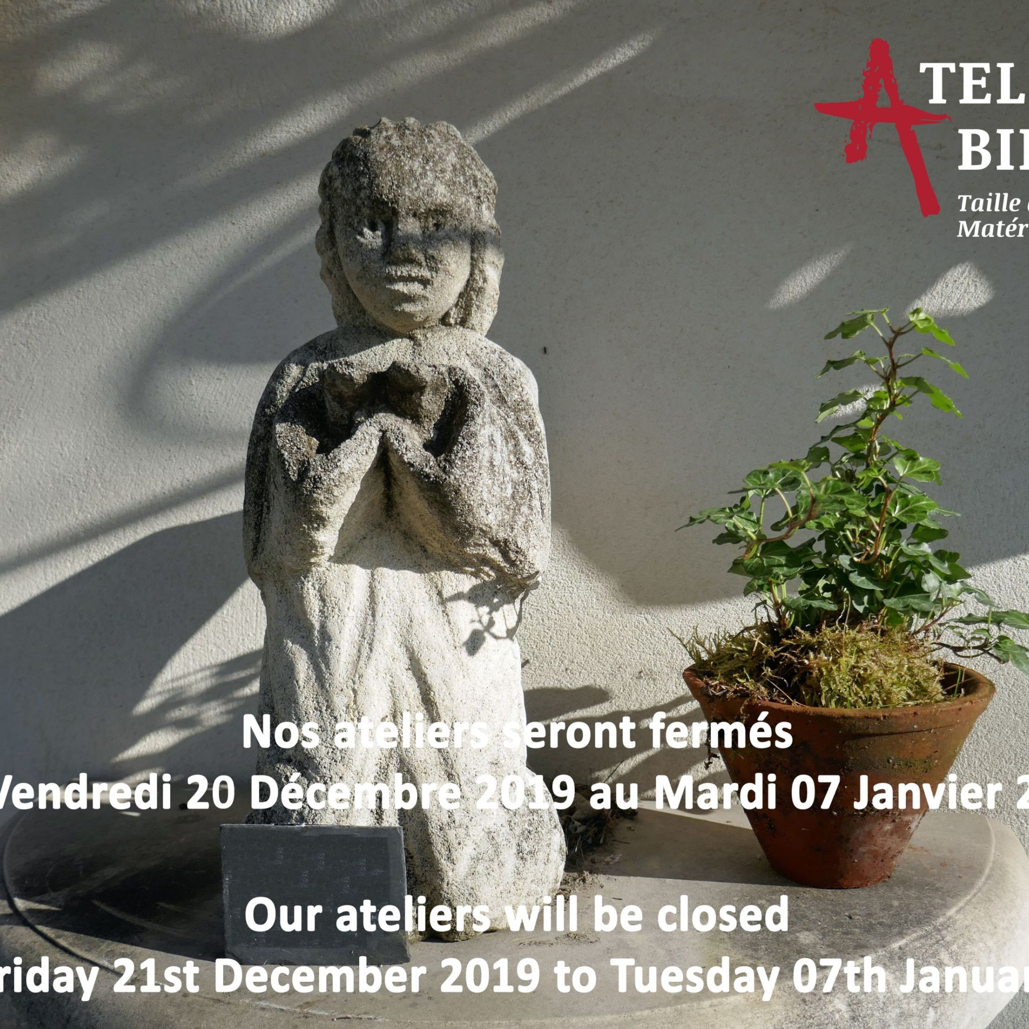 The Atelier Alain Bidal closes its doors for a few days end of August